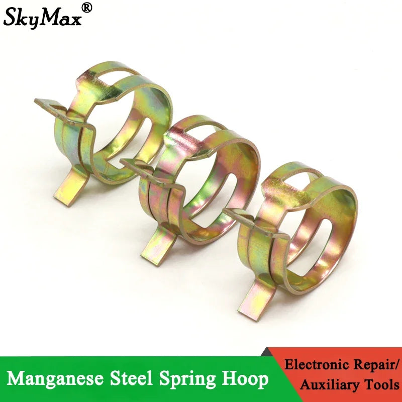 10 Pieces of Manganese Steel Spring Clamps Pressure Galvanized Elastic ...