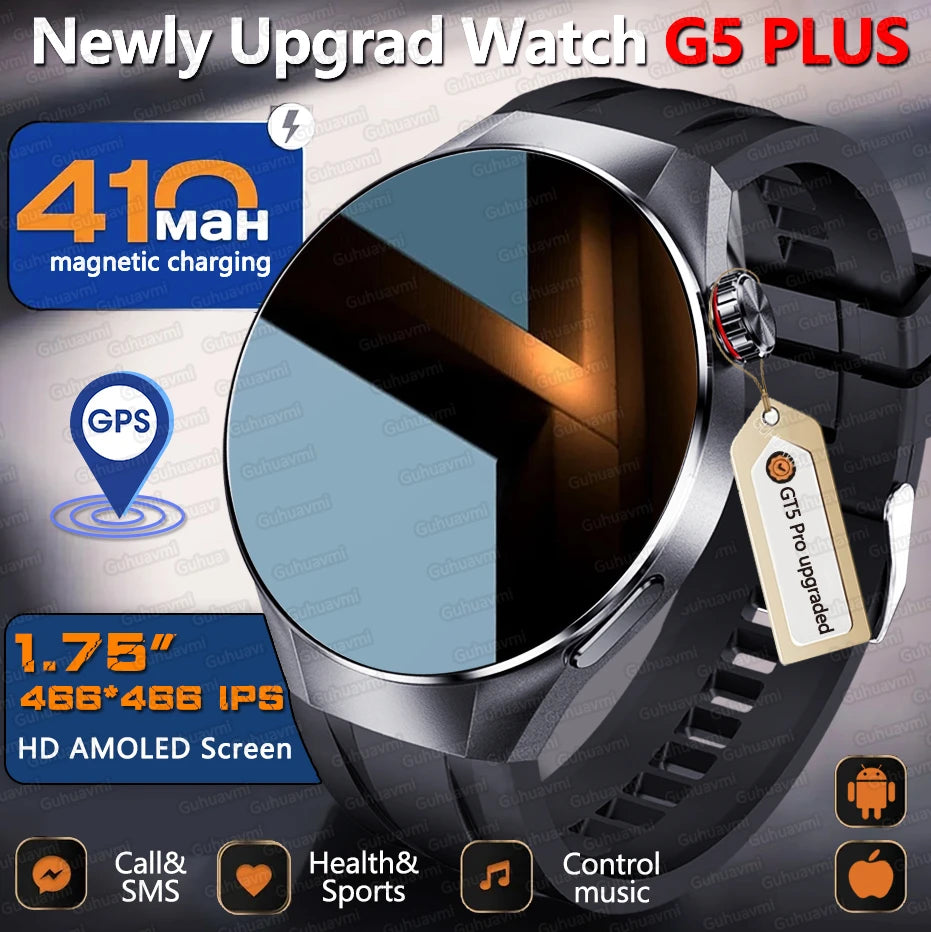 2025 New Originl Watch G5 PlUS Smart Watch 1.75" HD AMOLED Screen GPS ...