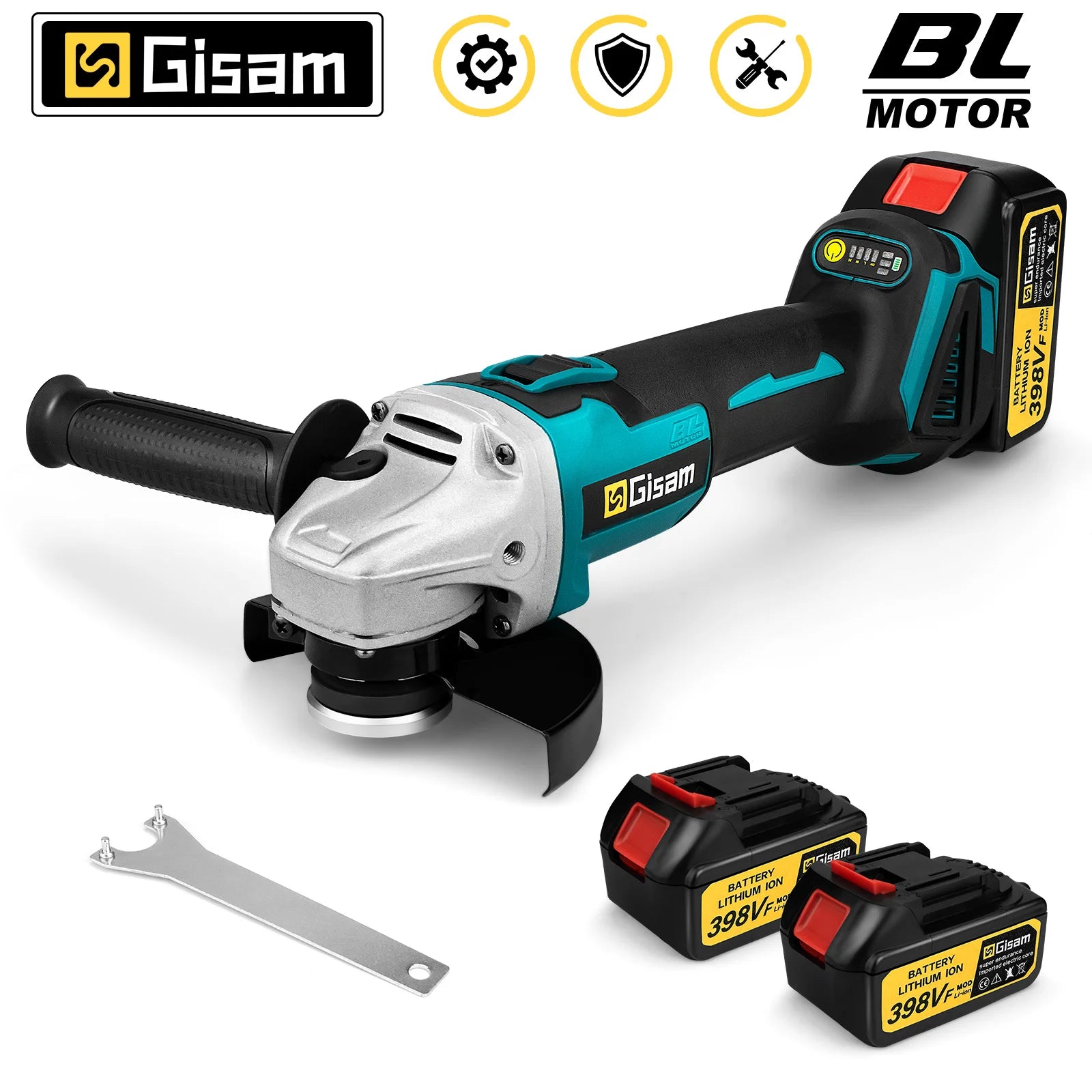 125mm M14 Brushless Angle Grinder Polishing Cutting Machine Cordless E ...